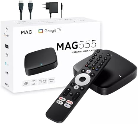 MAG 555 – 4K Google TV Box with Dolby Audio | Contact IPTV